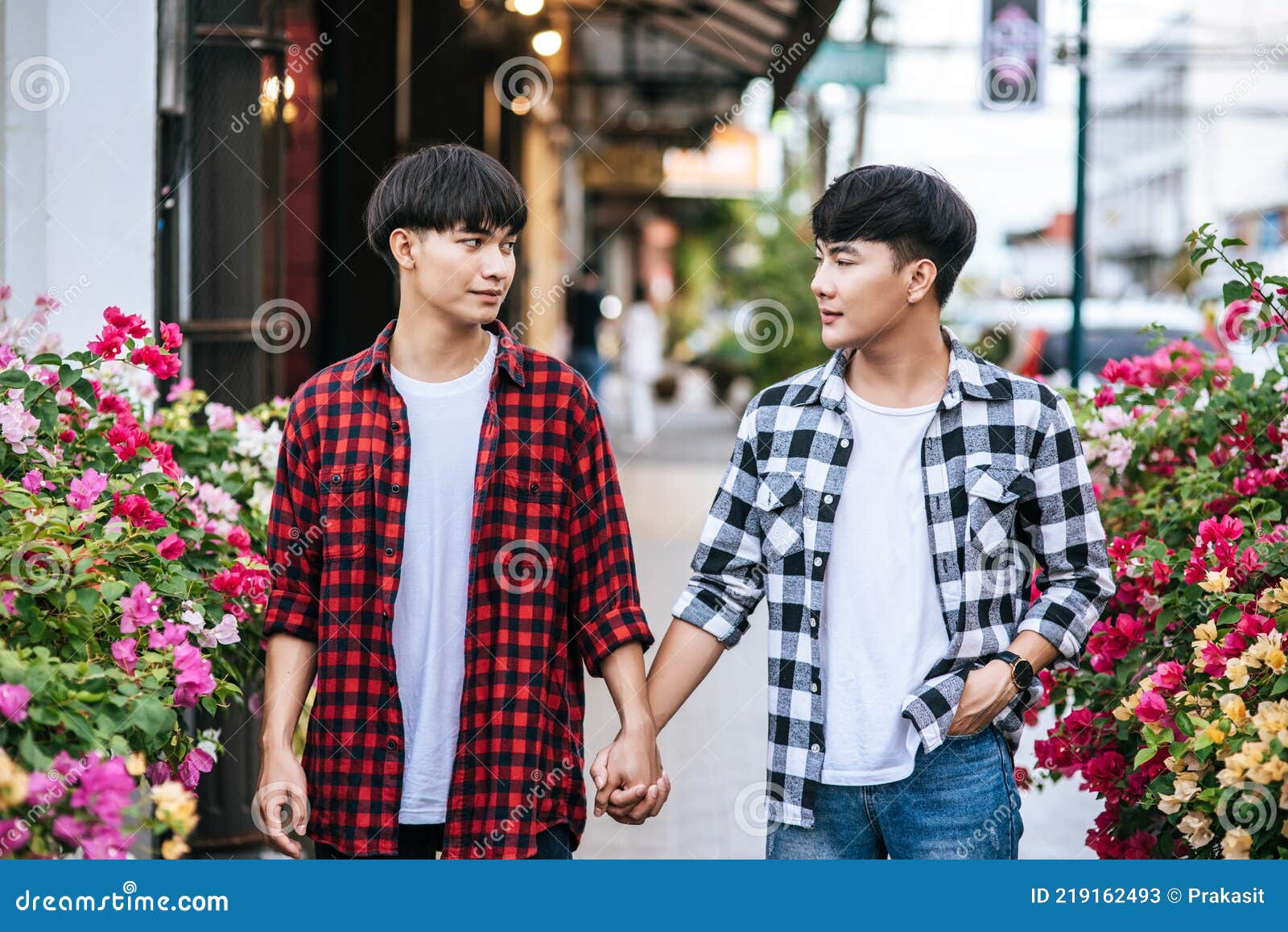 Two Men Who Love Each Other Stand Hand in Hand Stock Image - Image of ...