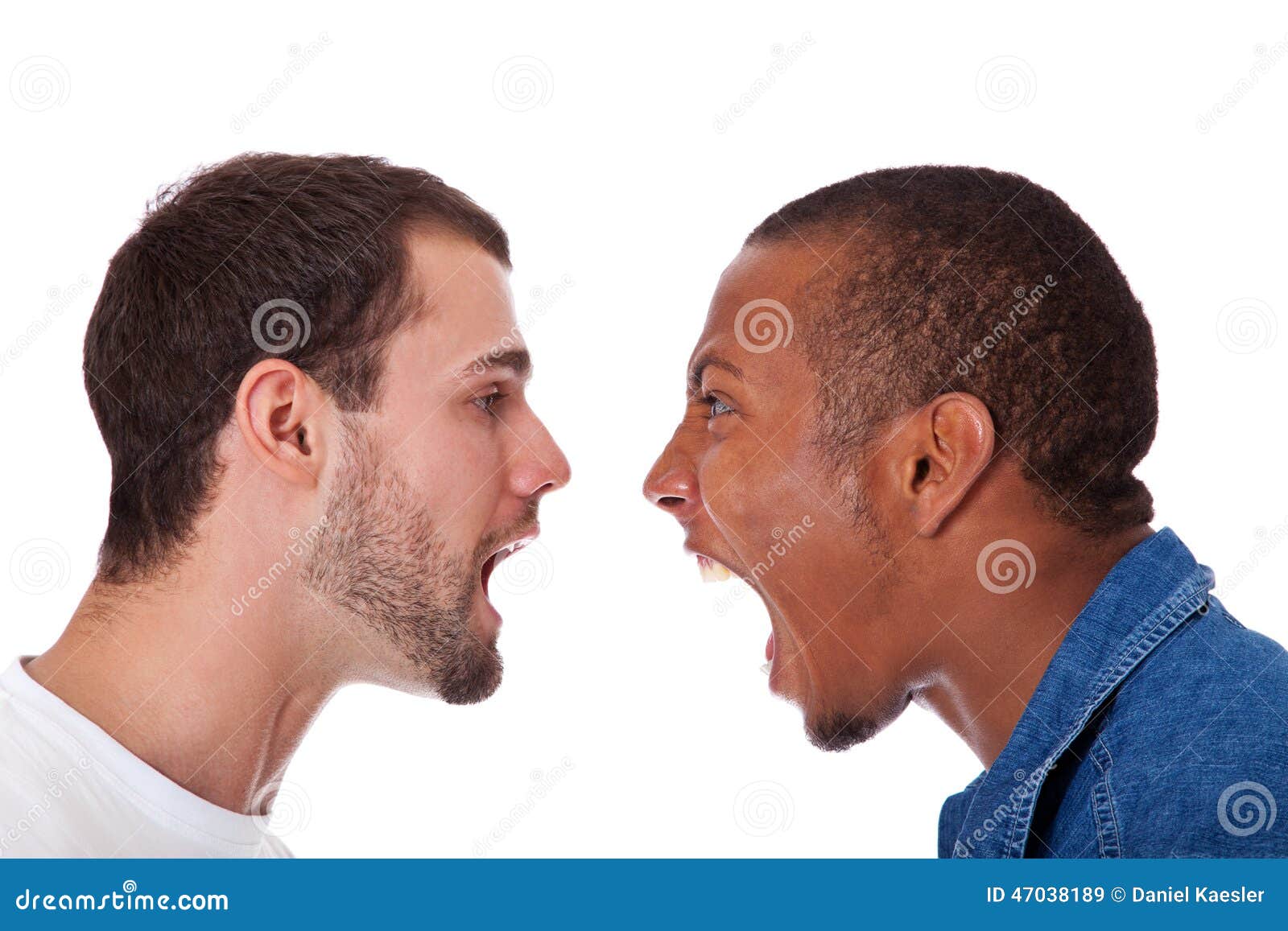 Two Men Yelling at Each Other Stock Image - Image of students, loud ...