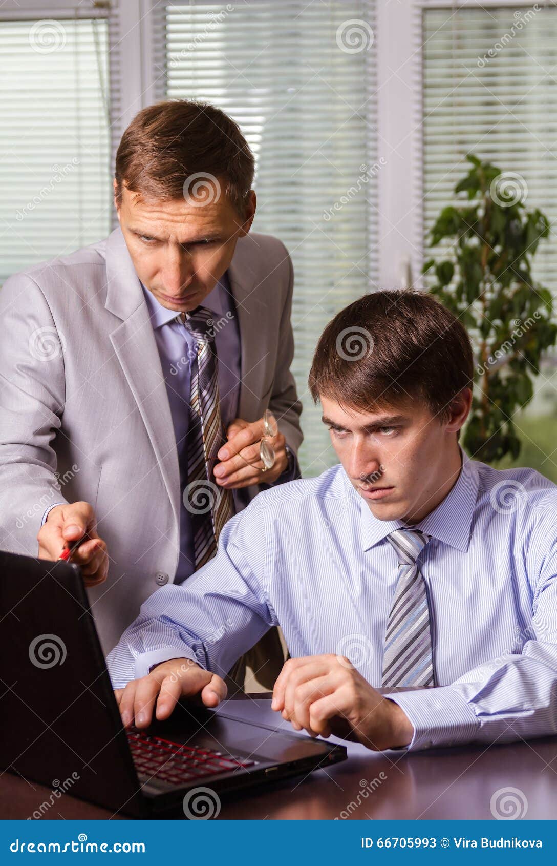 Two Men - Young and Mature To Discuss the Issue. Stock Image - Image of ...