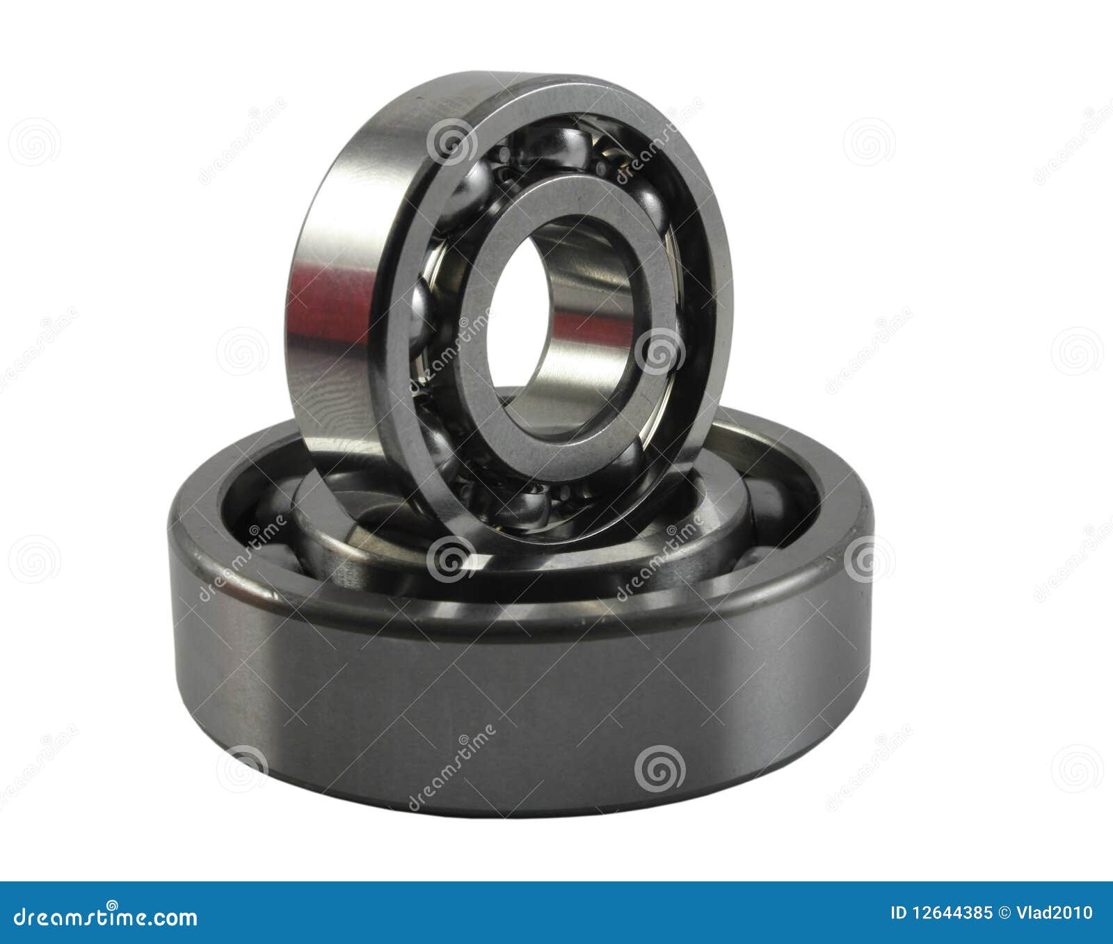 Two metal ball bearings stock image. Image of spare, roller - 12644385