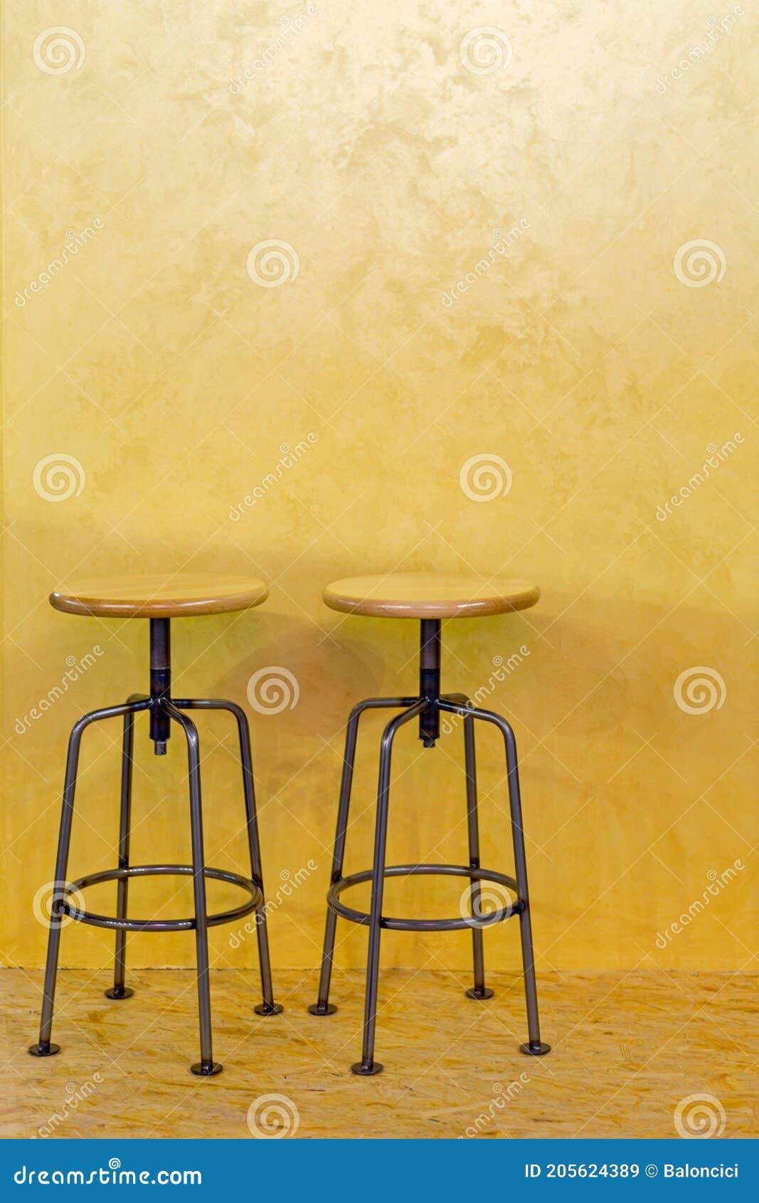 Two Bar Stools stock image. Image of interior, chair - 205624389