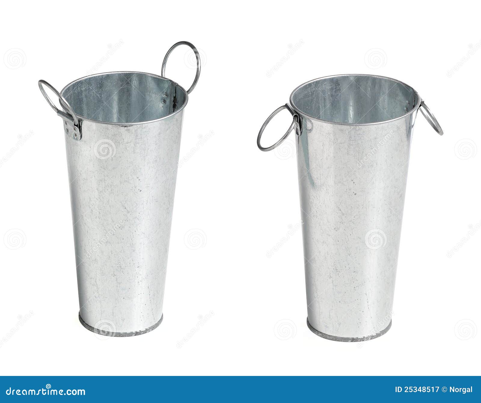 Two metal bucket stock image. Image of home, garden, decoration - 25348517