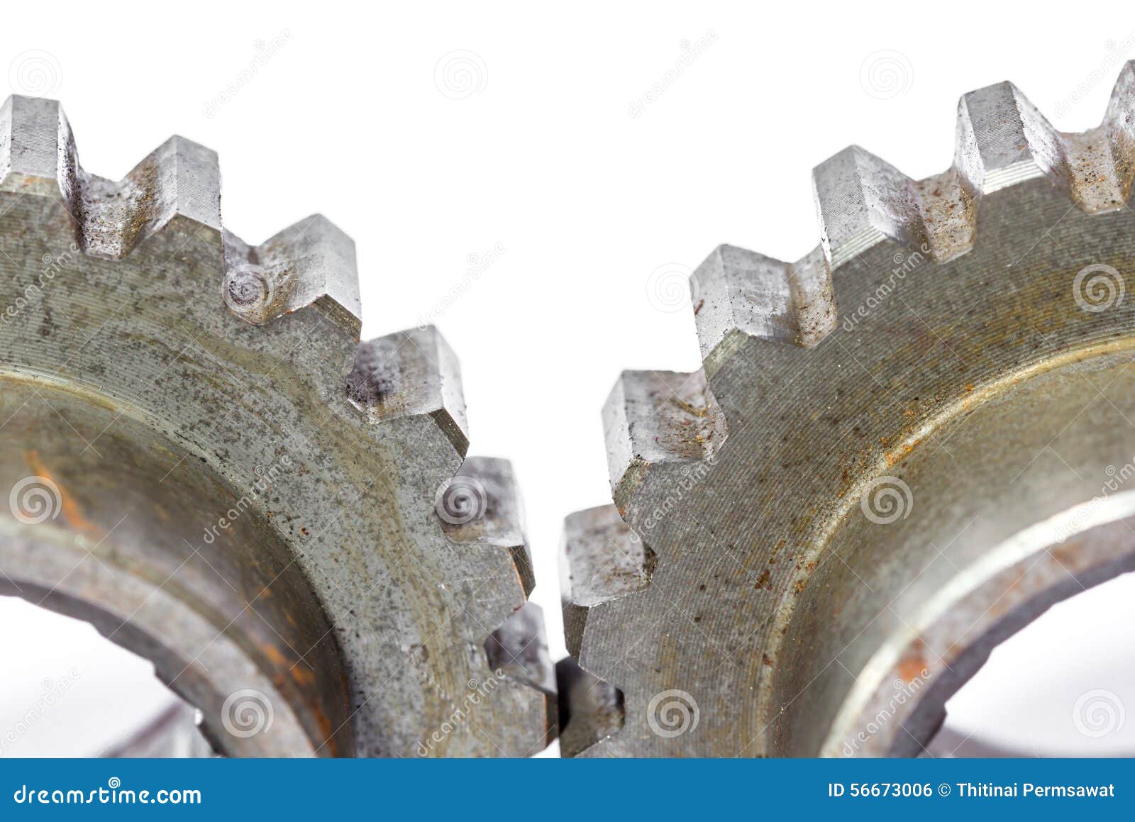 Two metal cog gears stock photo. Image of background - 56673006