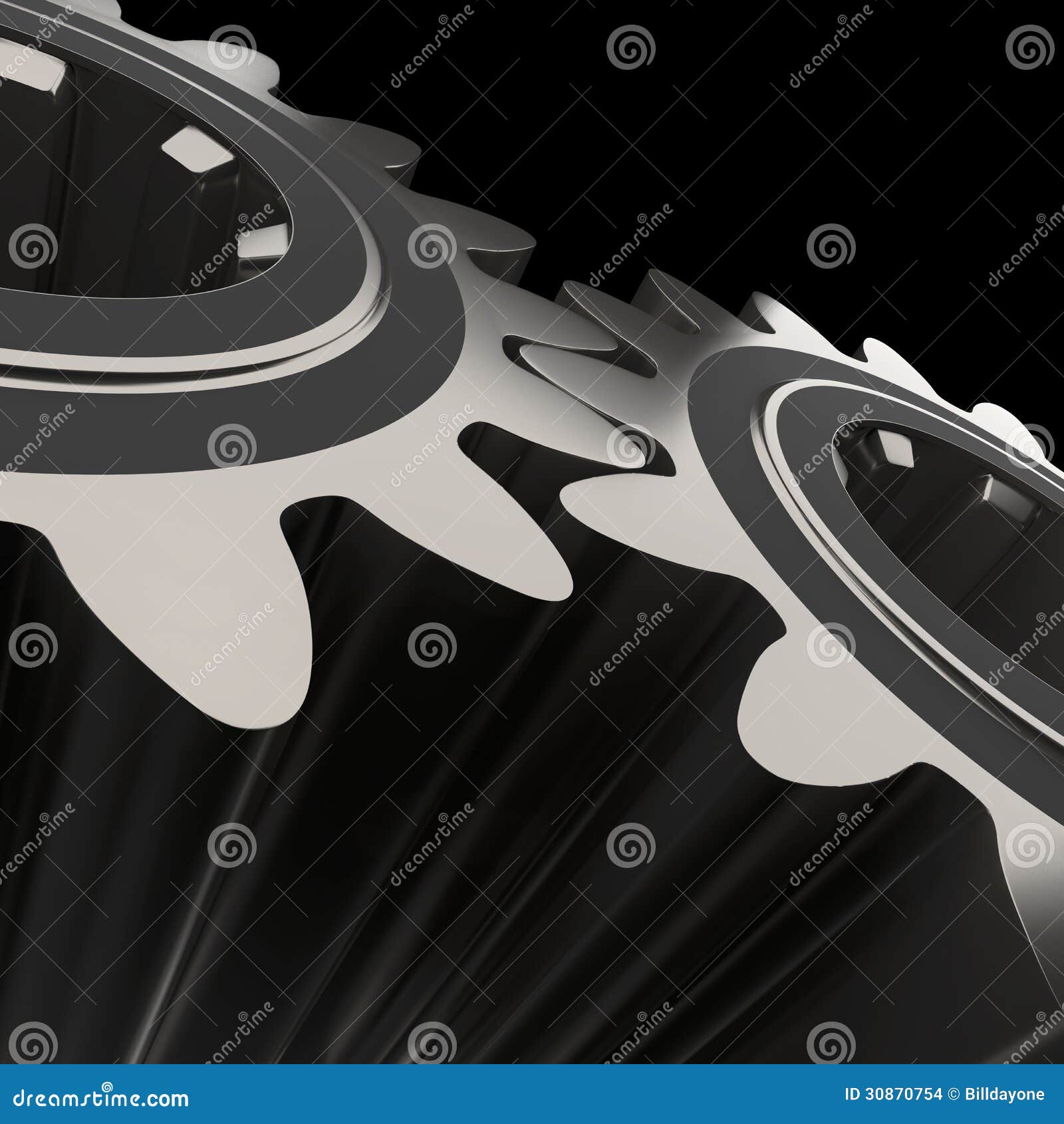 Two Metal Gears Meshing Together Stock Illustration - Illustration of ...