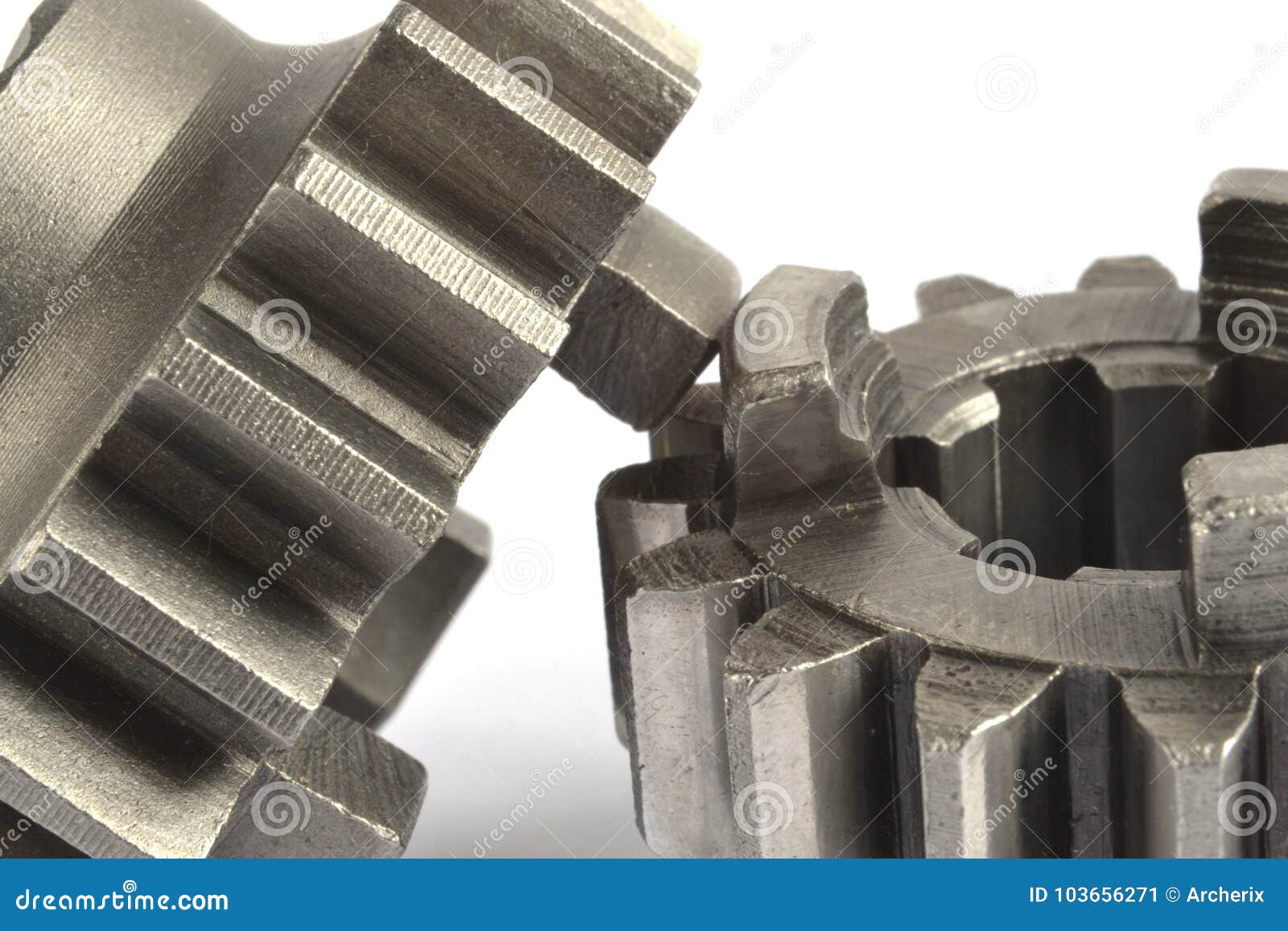 Two metal gears stock image. Image of transmission, workshop - 103656271