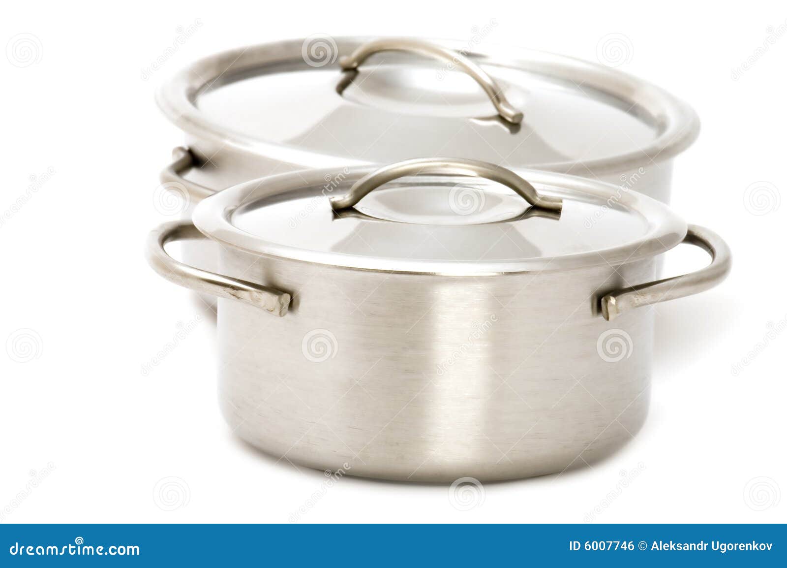 Two Metal kitchen pan stock photo. Image of detail, isolated - 6007746