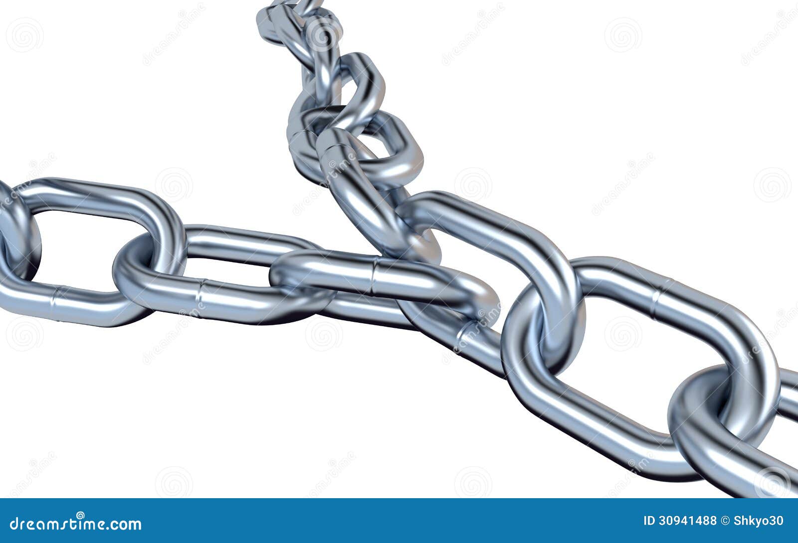 Two Metallic Chains stock illustration. Illustration of metal - 30941488