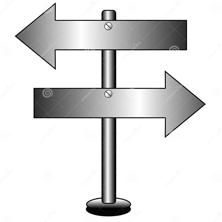 Two Metallic Shields As Pointers Stock Illustration - Illustration of ...