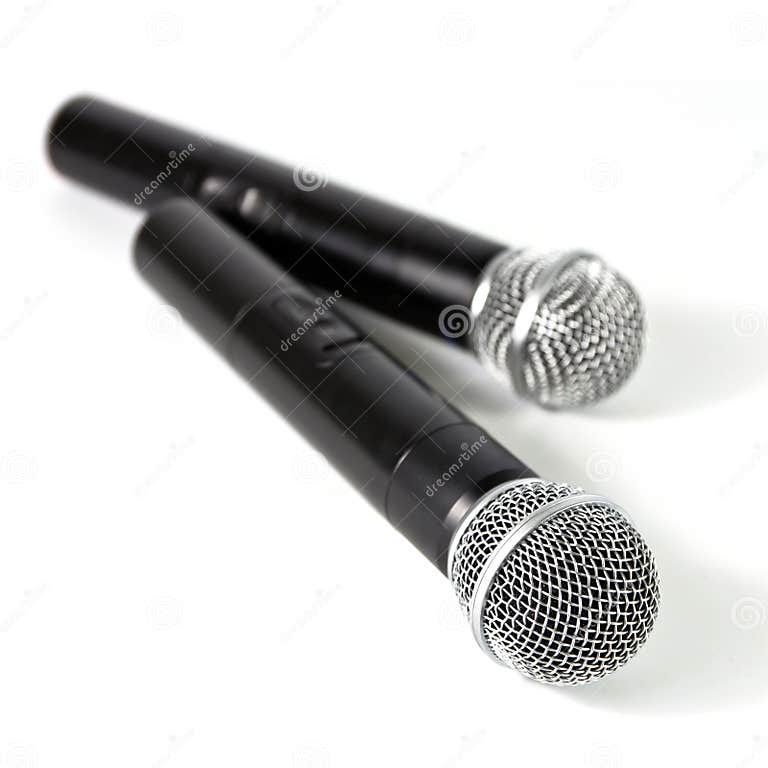 Two microphone wireless stock image. Image of audio, interview - 38120047