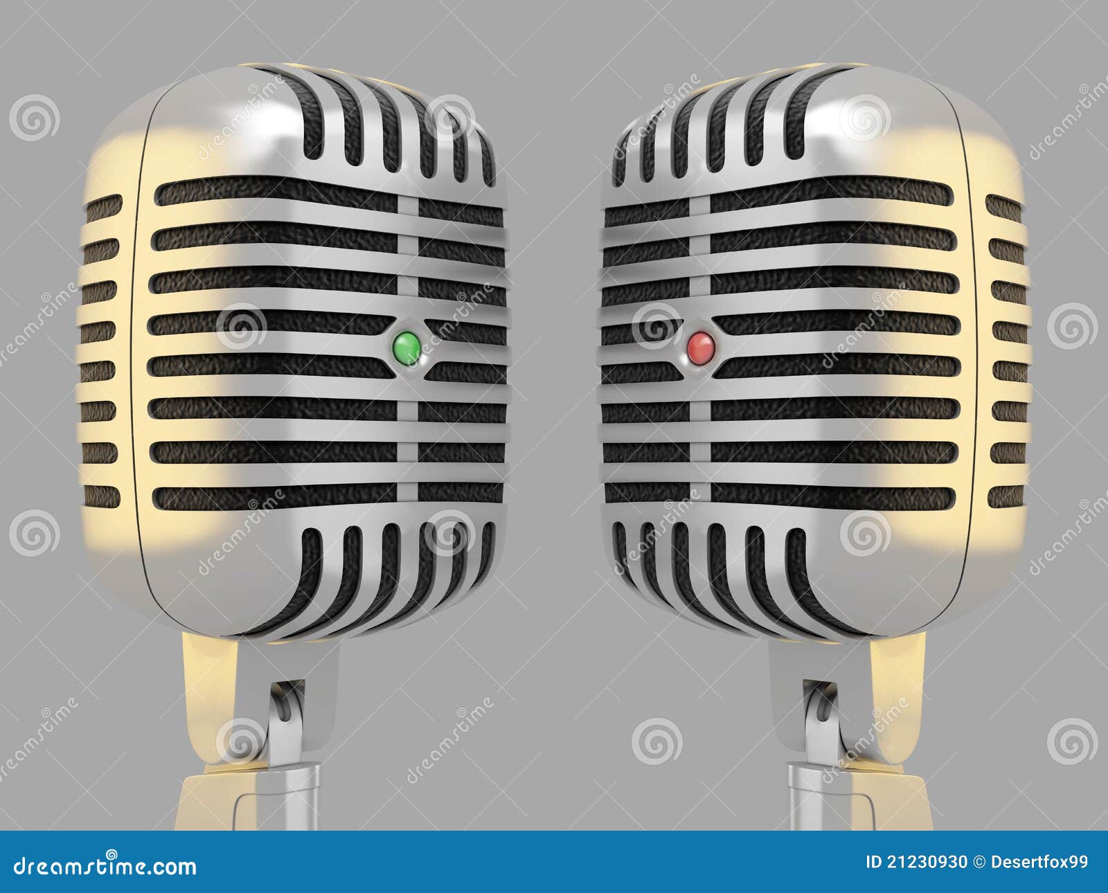 Two microphones stock illustration. Illustration of talk - 21230930