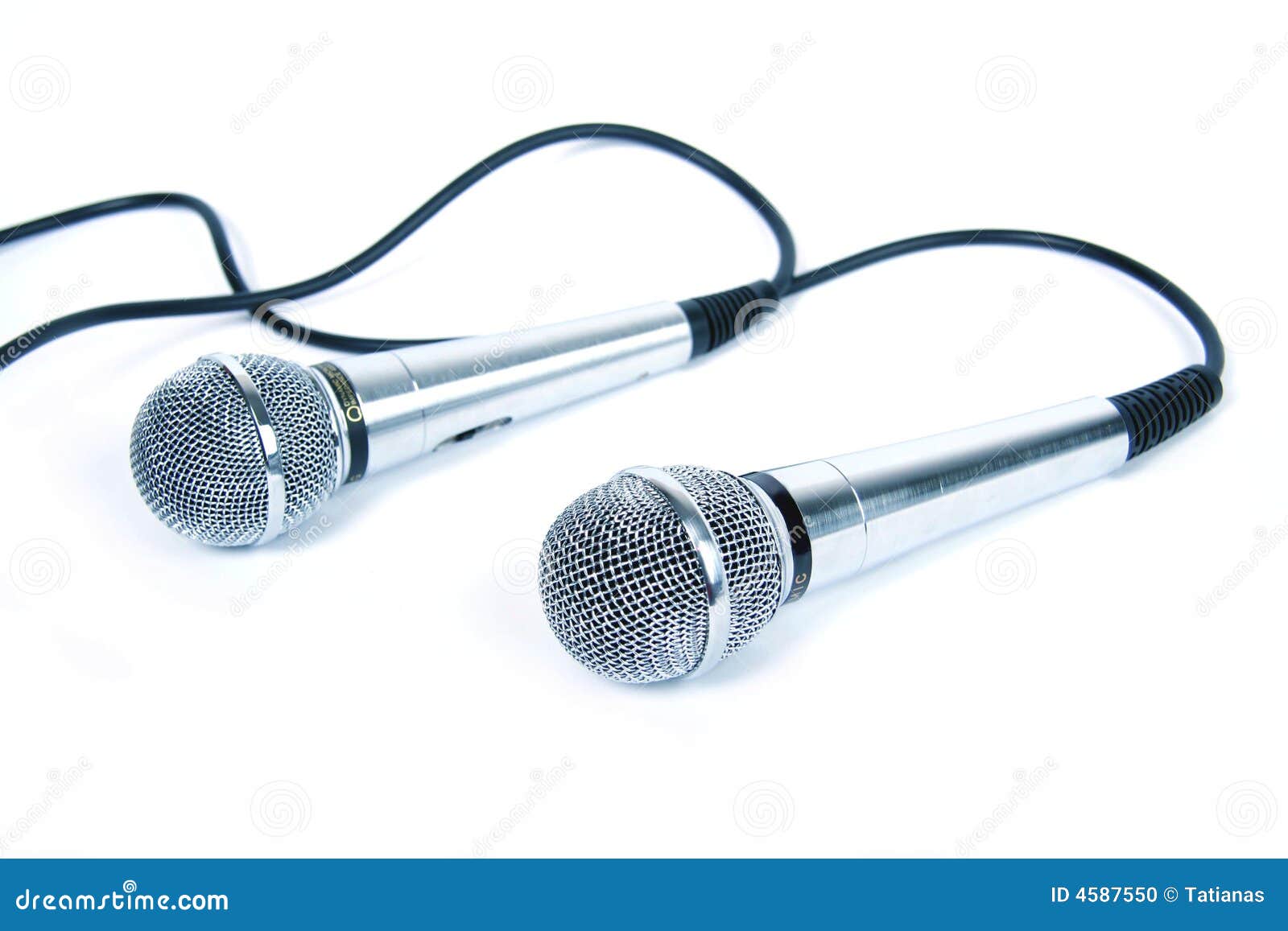 Two microphones. stock photo. Image of black, line, broadcasting - 4587550