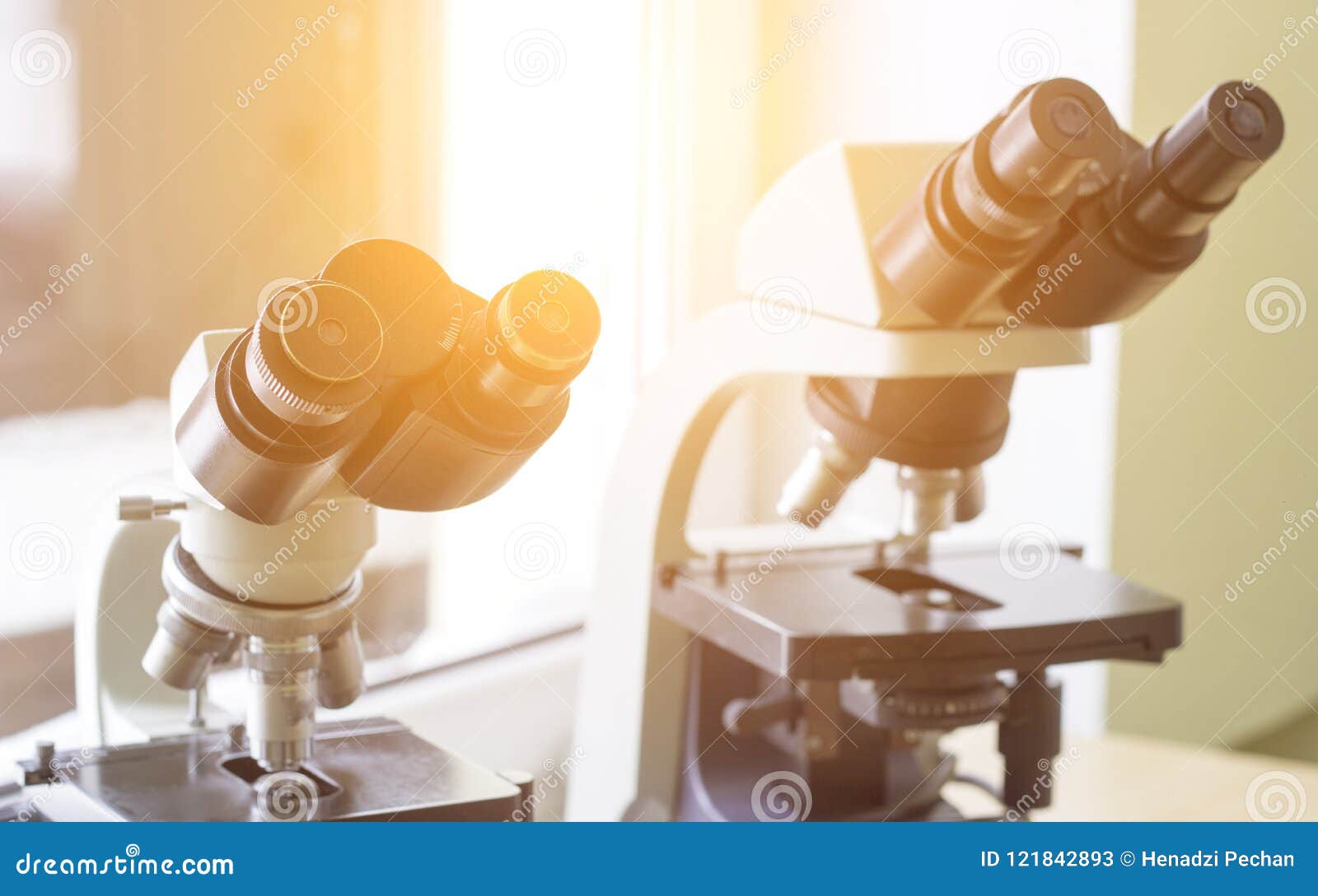 Close-up Of Microscopes At Laboratory Stock Image | CartoonDealer.com ...