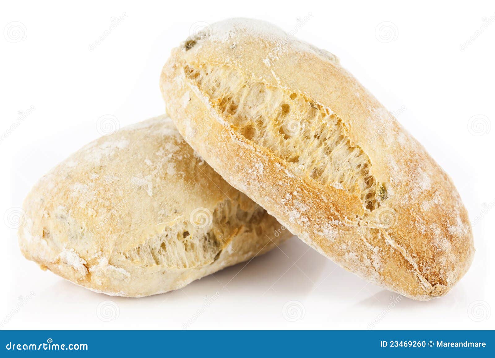 Two mini ciabatta bread stock photo. Image of delicious - 23469260
