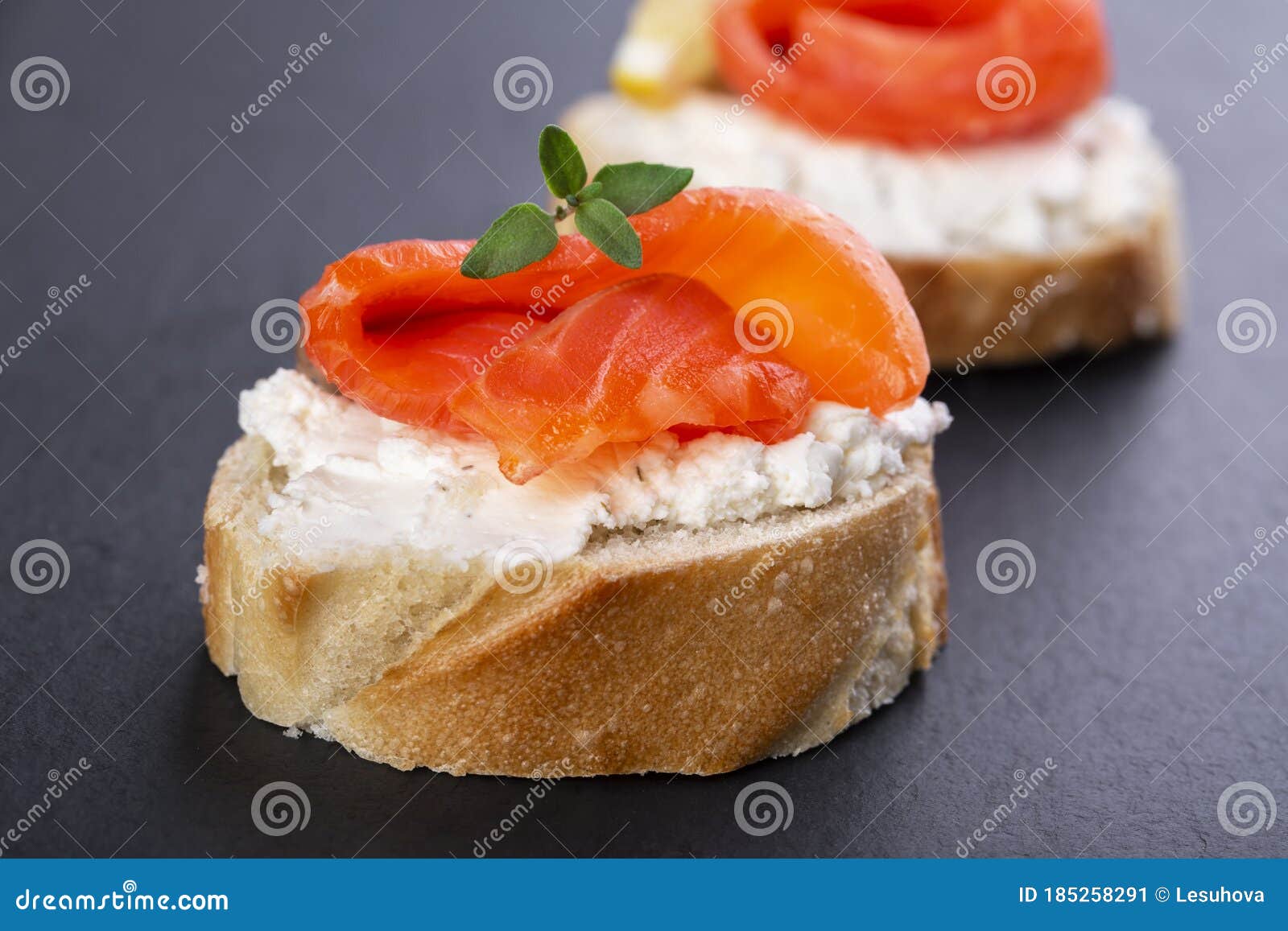 Mini Salmon Canapes Stock Photography | CartoonDealer.com #22138604