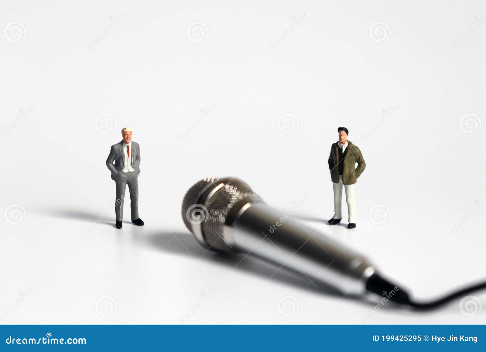 Business Concept with a Miniature People with a Miniature. Stock Image ...