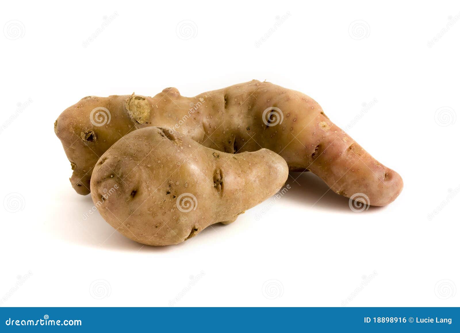 Two Misshapen Potatoes Over White Stock Photo - Image of healthy, baked ...
