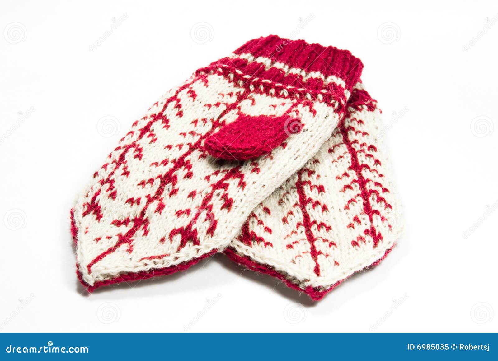 Two mitten on white stock image. Image of white, pair - 6985035