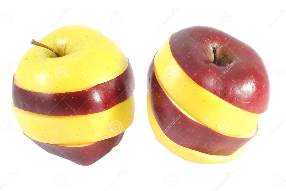 Two mixed apples stock image. Image of stripes, apples - 53635863