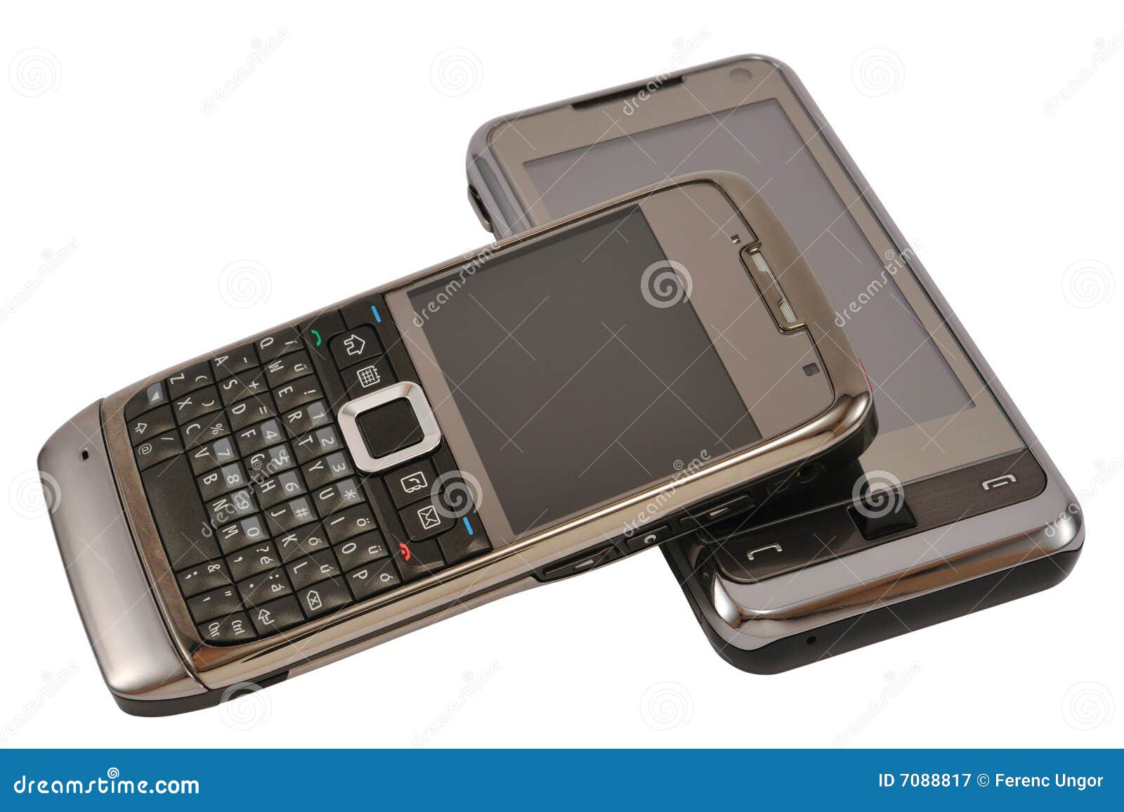 Two mobile stock image. Image of electrical, white, blank - 7088817