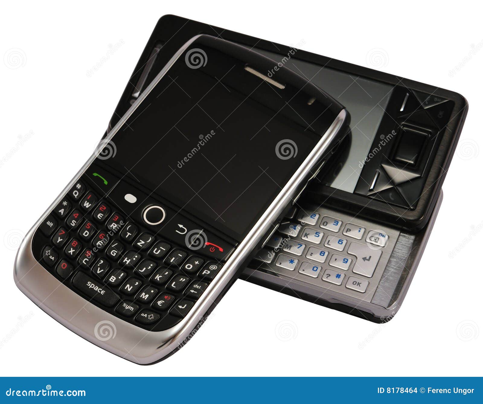 Two mobile phone stock photo. Image of mobility, screen - 8178464