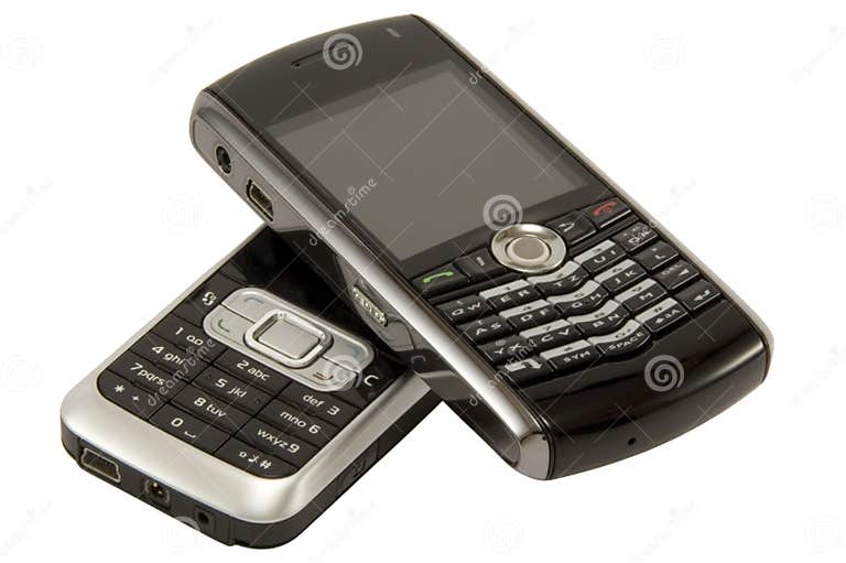 Two mobile phones stock image. Image of buttons, discussion - 3715509