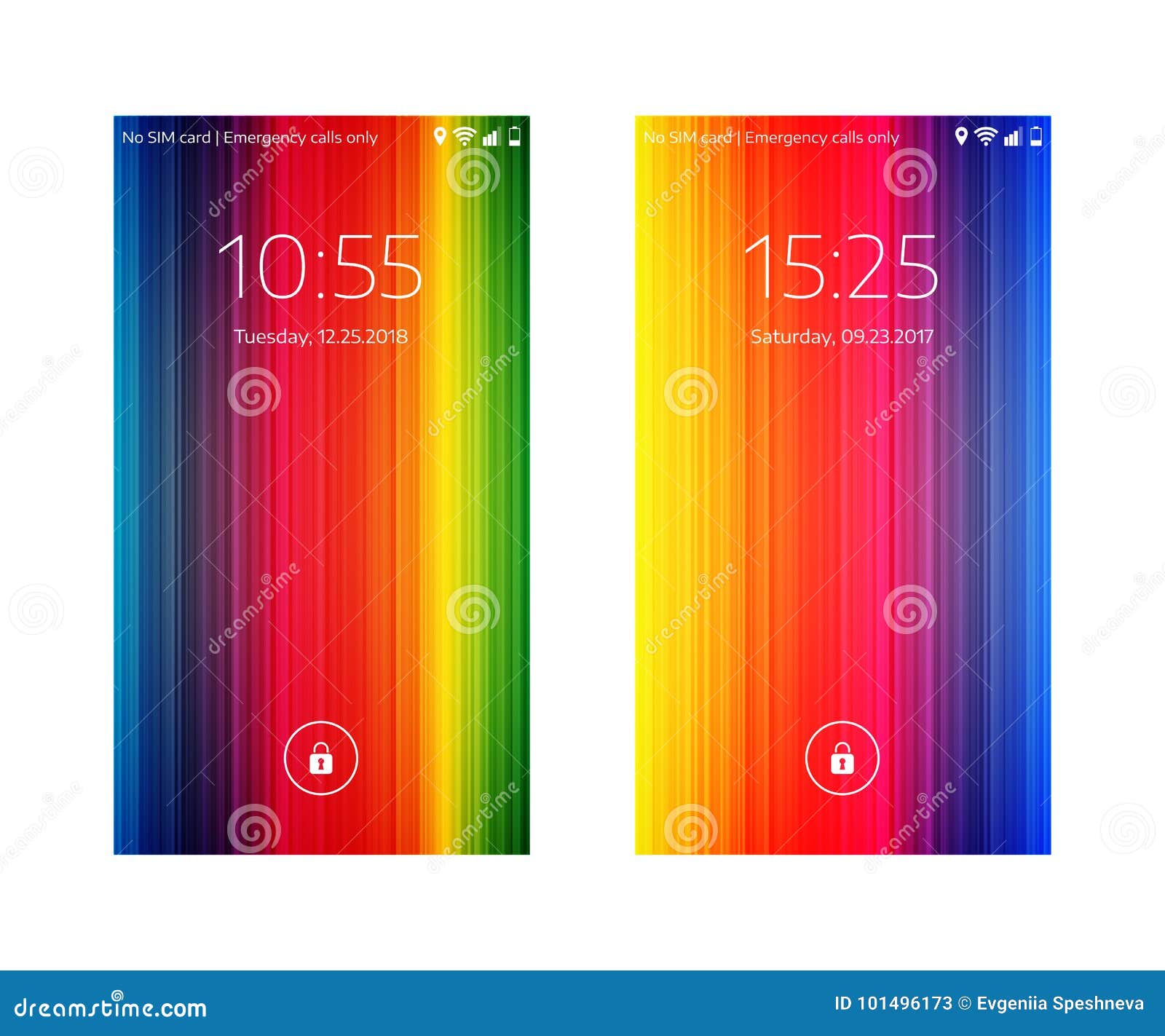 Two Mobile Wallpapers. Abstract Background. Mobile Interface. Vector ...