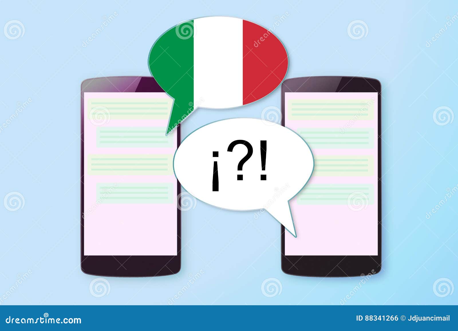 Two Mobiles in a Chat Communication in Italian and Other Language ...