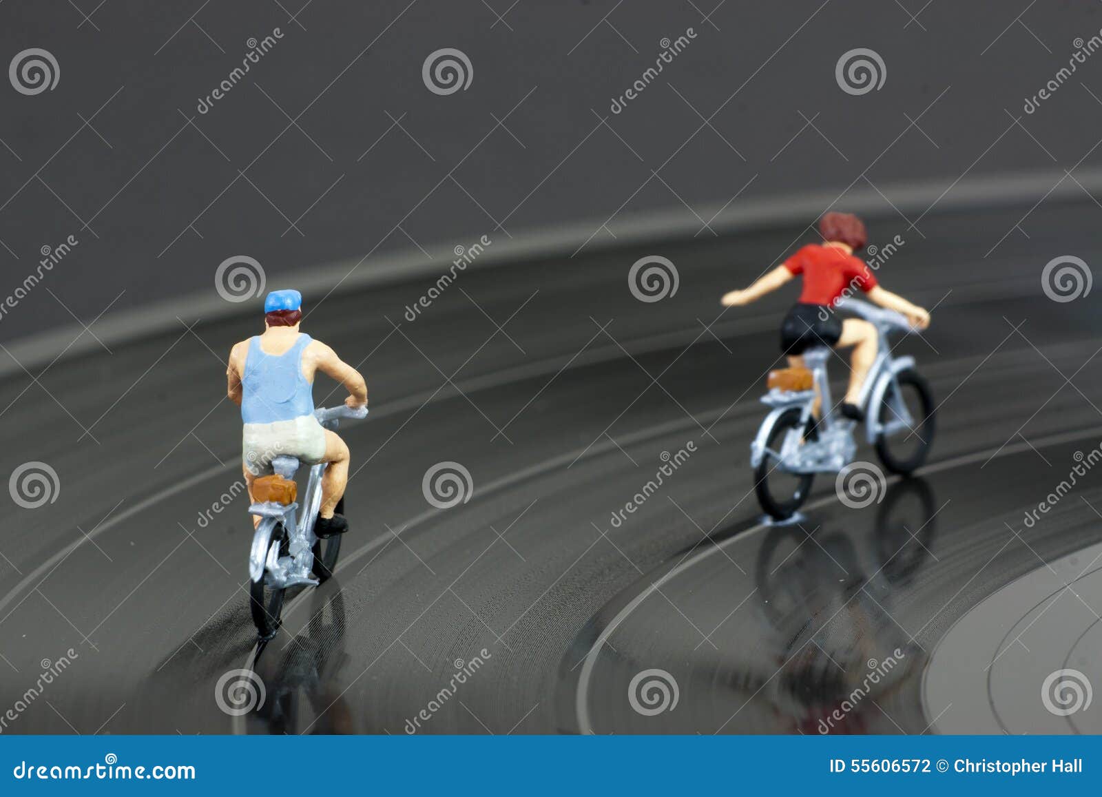 Two Model People in Cycle Race Stock Photo - Image of competitive ...