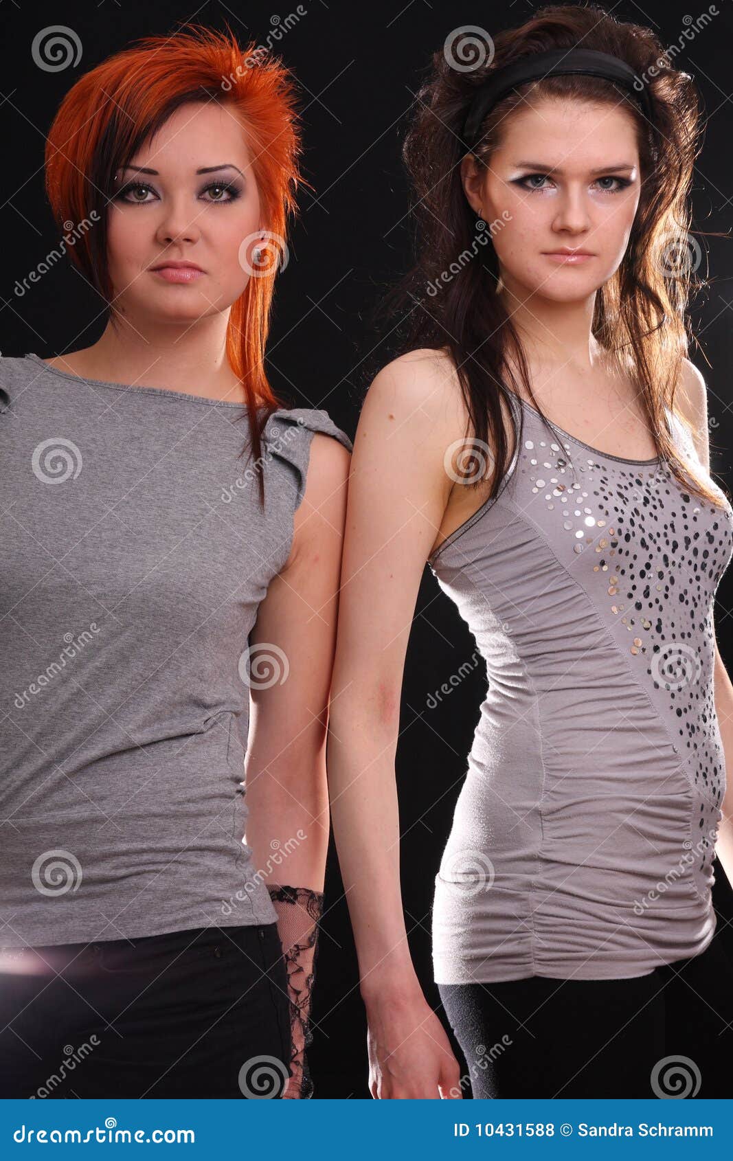 Two Models in Colorful Setting in the Studio Stock Photo - Image of ...