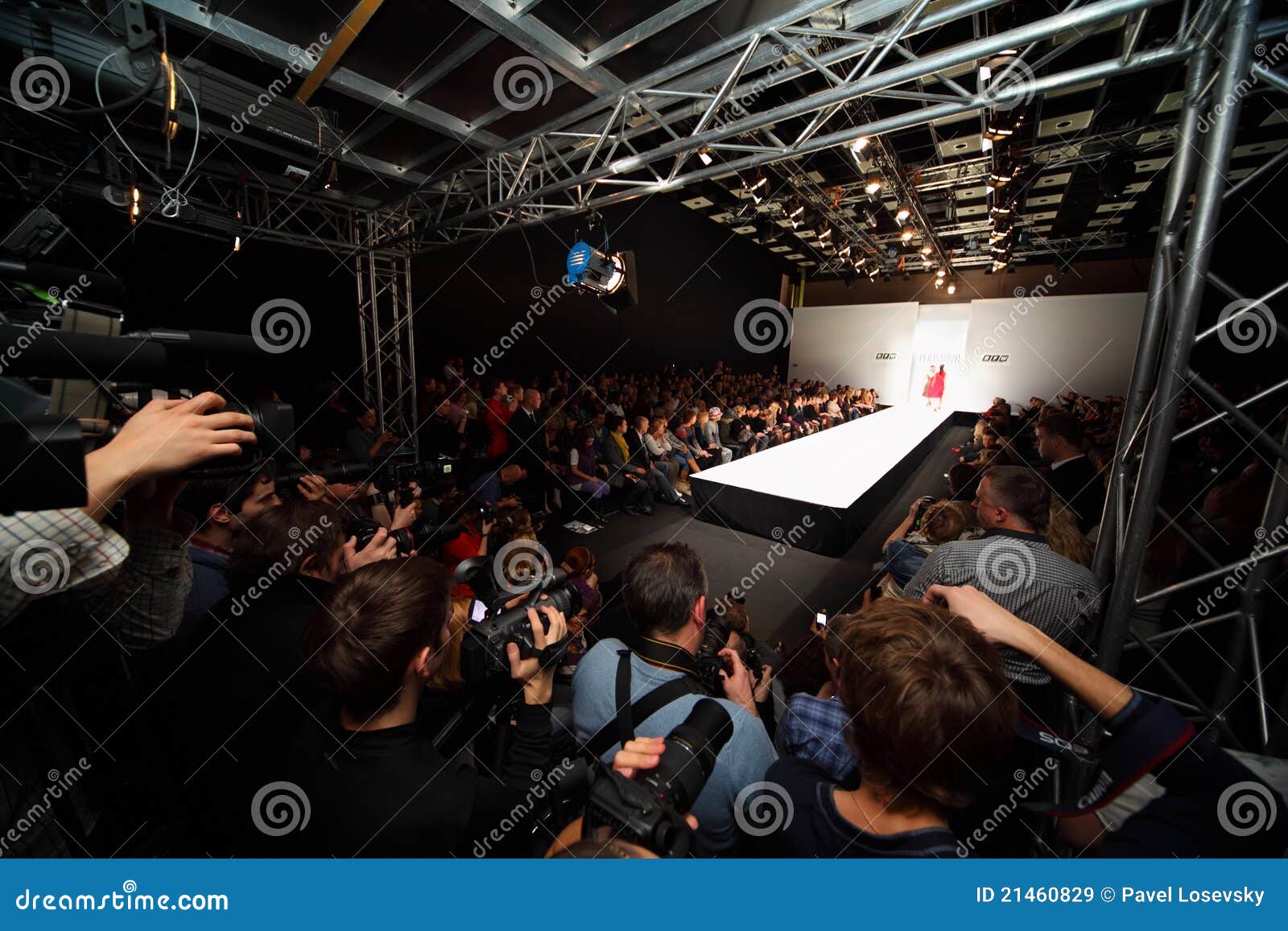 Two Models Go on Catwalk at Fashion Show Editorial Stock Image - Image ...