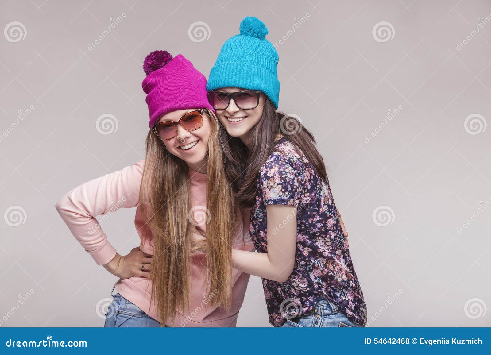Two Models of Women in the Studio Stock Photo - Image of happy, friends ...
