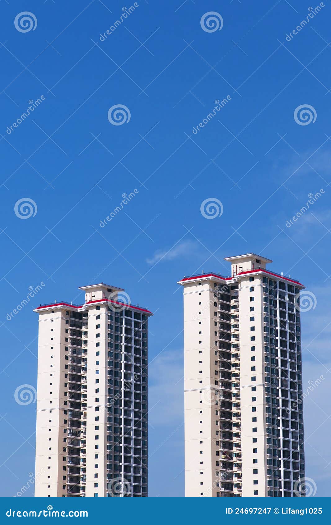 Two modern buildings stock image. Image of building, architecture ...