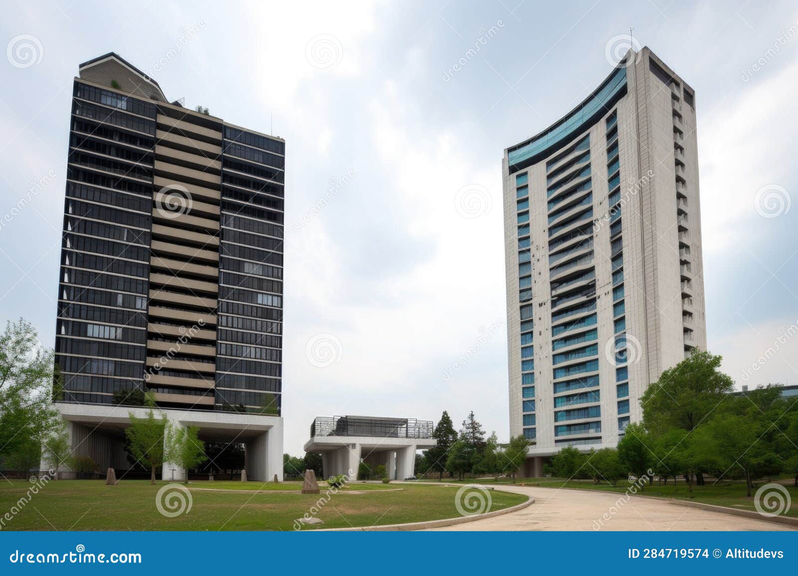 Two Modern Buildings, Each with Their Own Unique Identity and Style ...