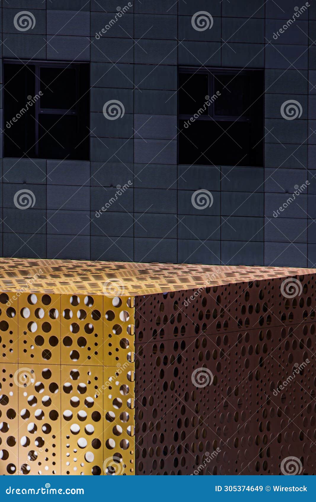 Two Modern Buildings Side by Side Stock Image - Image of construction ...