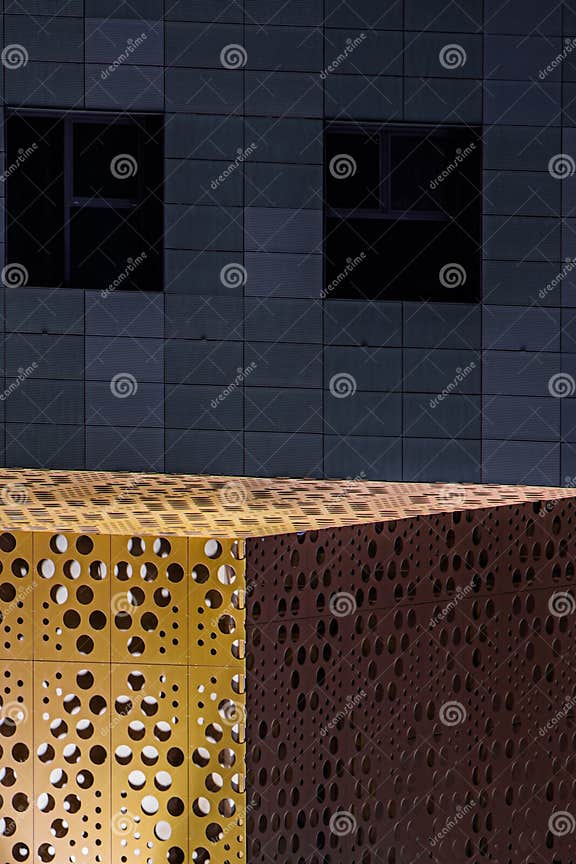 Two Modern Buildings Side by Side Stock Image - Image of construction ...