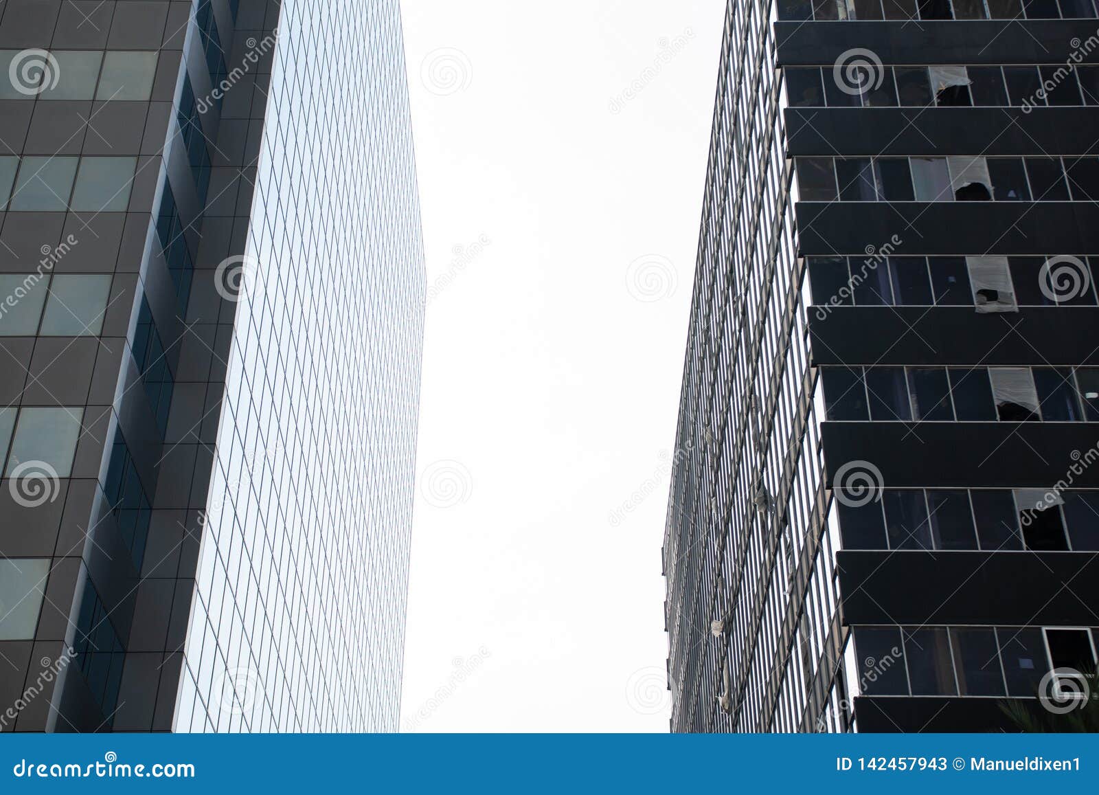 Modern Architecture Side by Side Stock Image - Image of green, slice ...