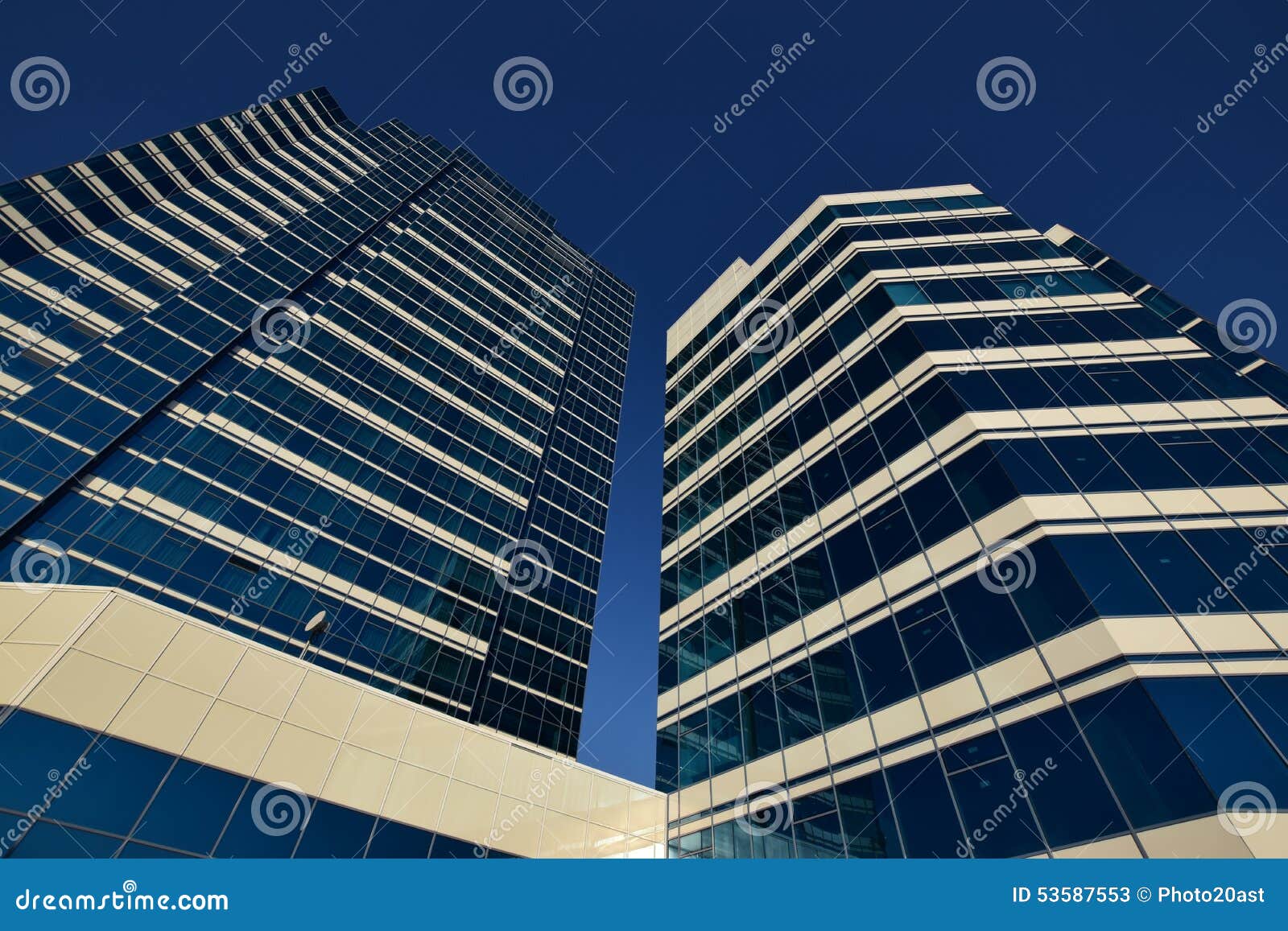 Two modern buildings stock image. Image of buildings - 53587553