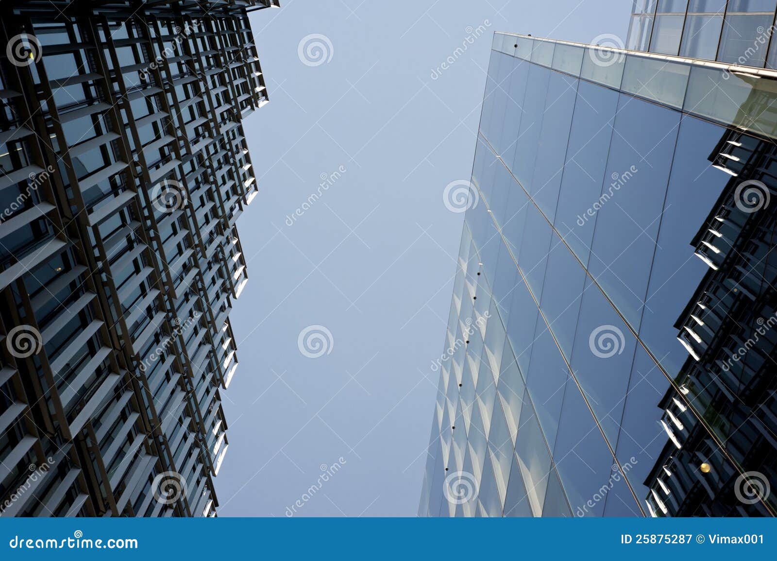 Two Modern Business Buildings Stock Image - Image of design, america ...
