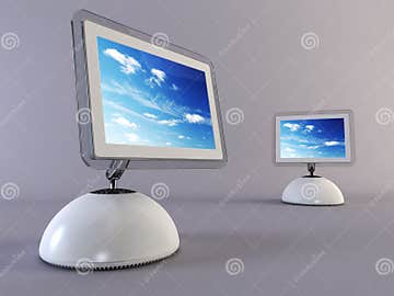 Two modern computer stock image. Image of internet, grey - 3475977