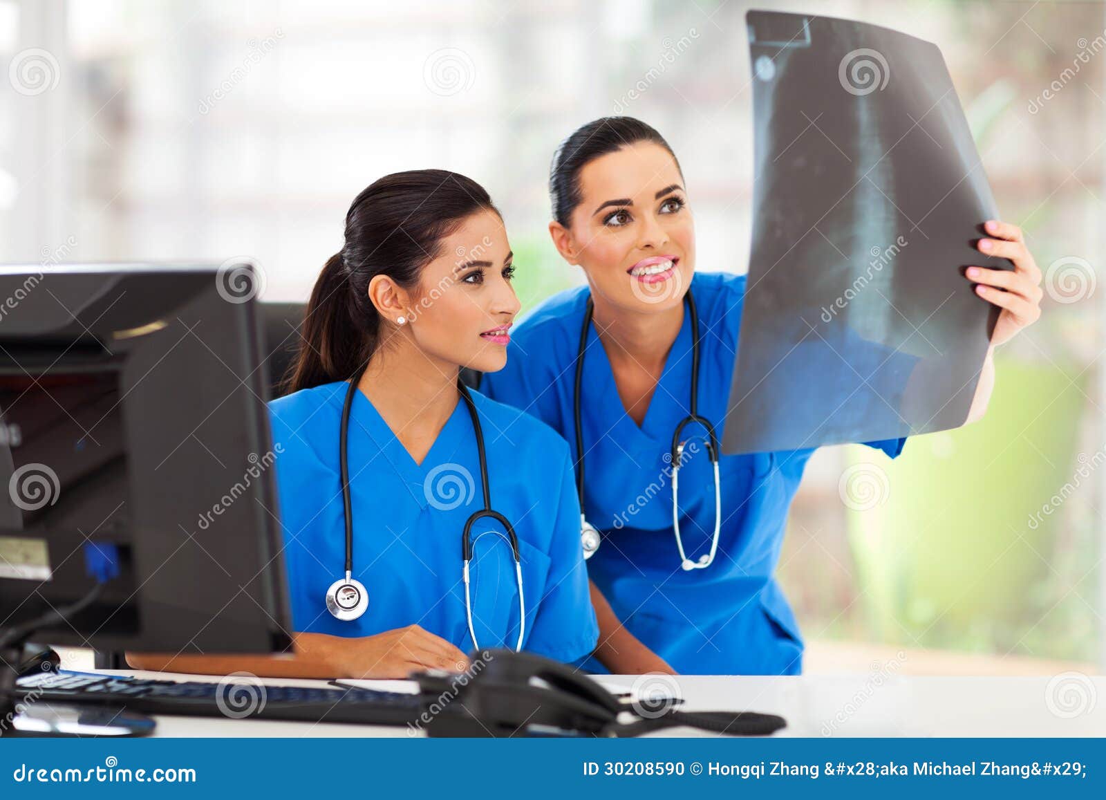 Medical workers studying stock photo. Image of caucasian - 30208590