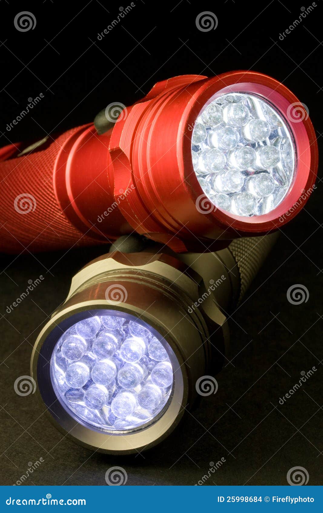 Two Modern LED Flashlights stock photo. Image of emit - 25998684
