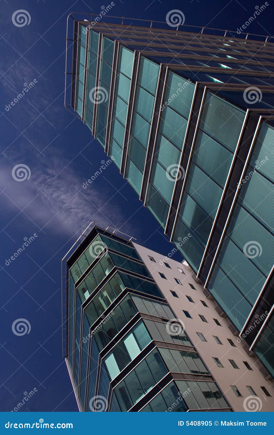 Two Modern Office Buildings Stock Image - Image of city, floor: 5408905