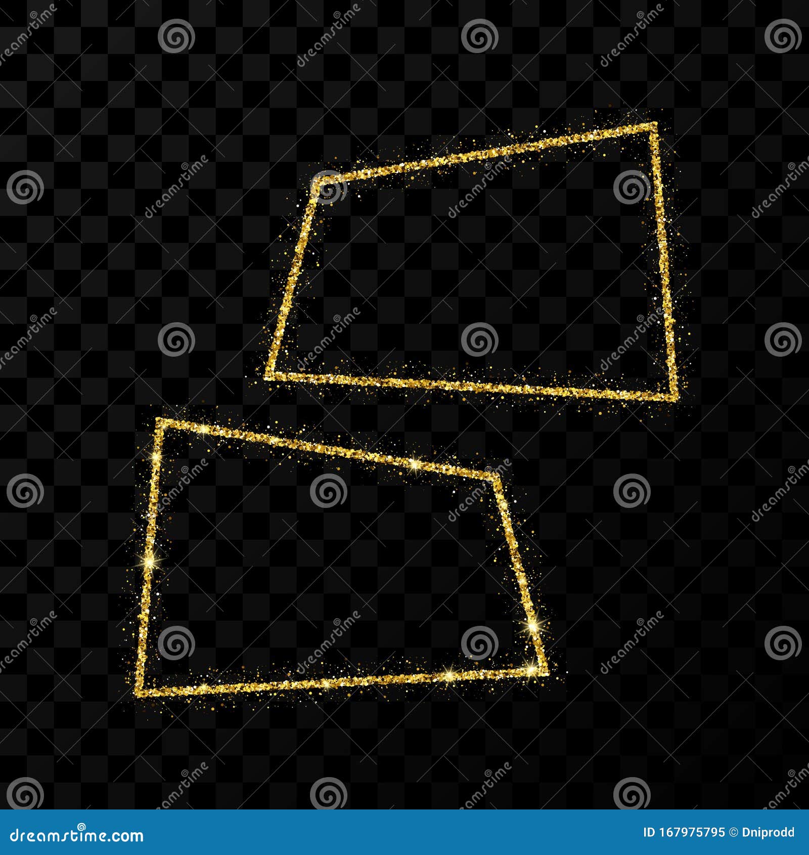 Two Modern Shiny Frames with Light Effects Stock Vector - Illustration ...