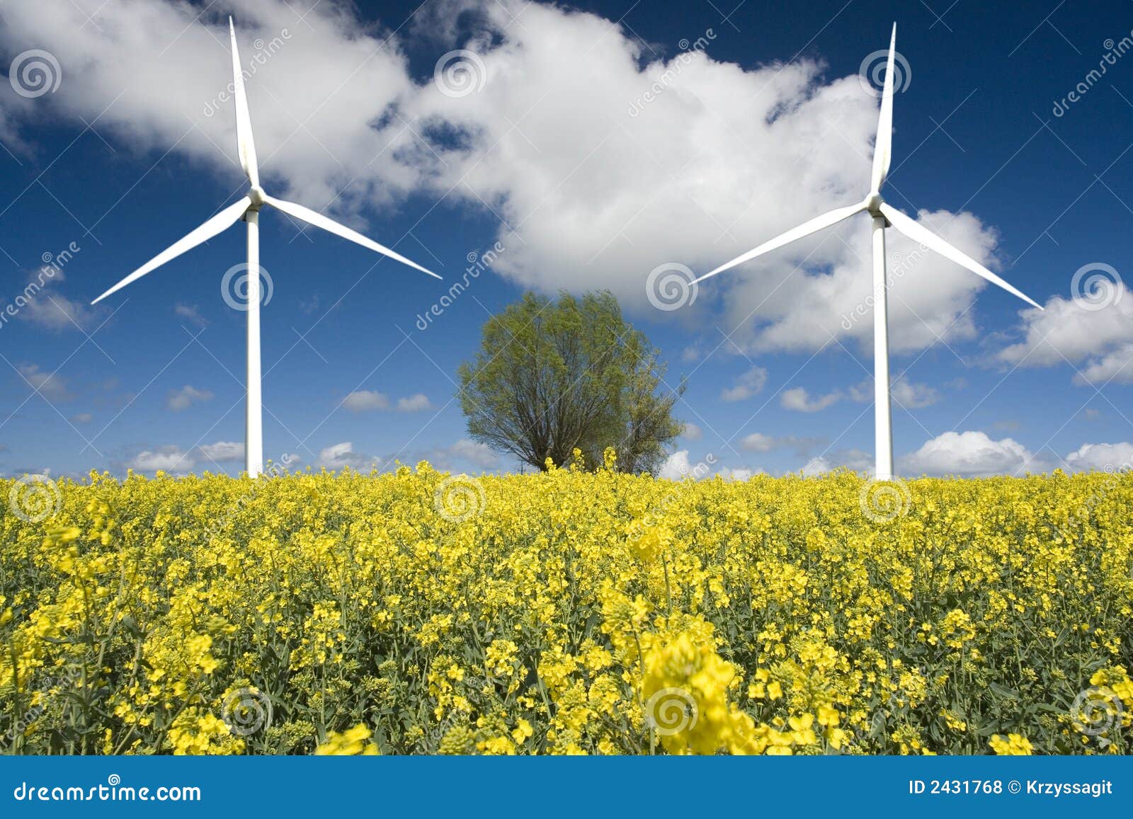 Two modern windmills stock photo. Image of environmental - 2431768