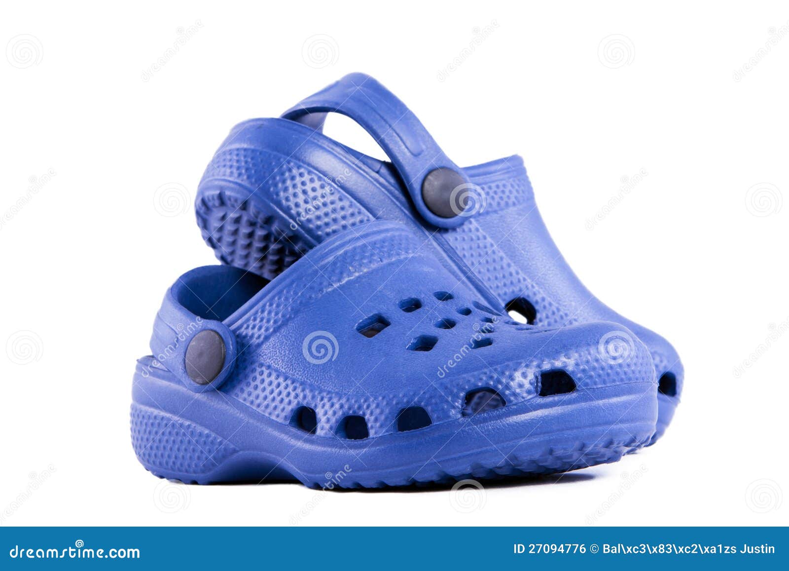 Two Molded Blue Plastic Slippers. Stock Photo - Image of flipflop ...