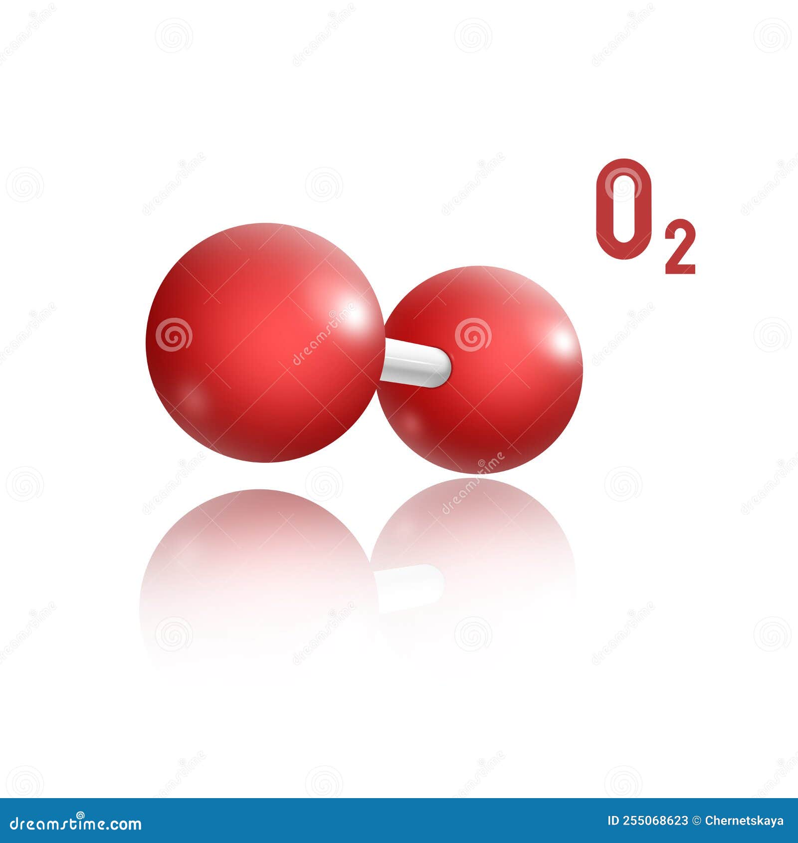 Two Molecules of Oxygen on White Background, Illustration Stock ...