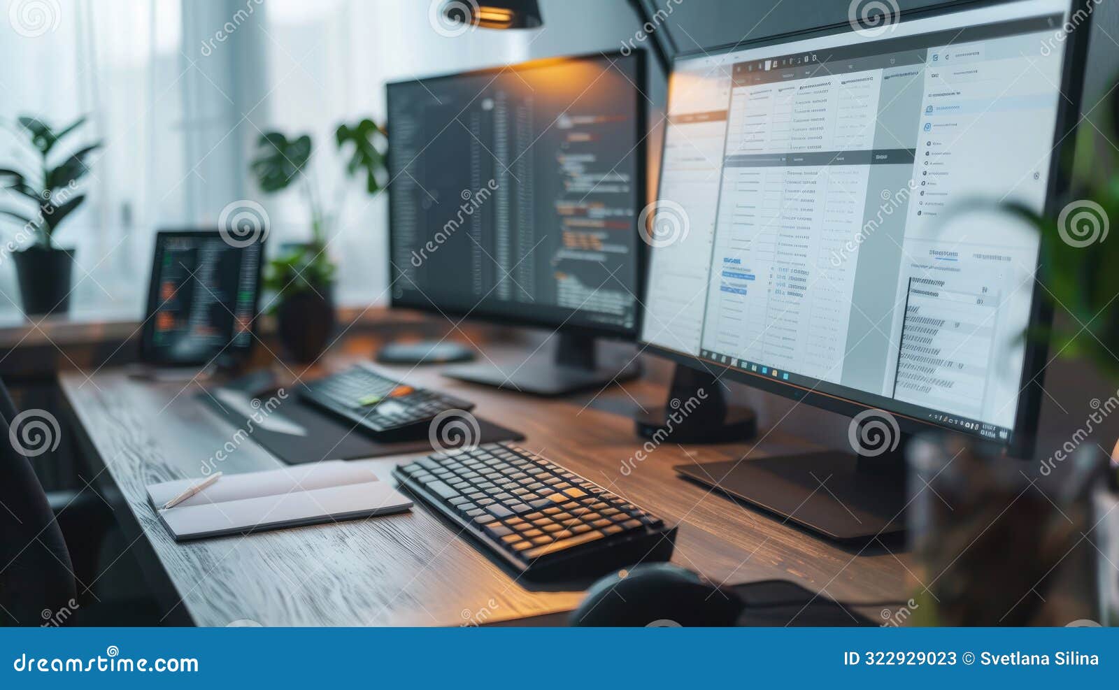 Two Monitors Showing a Questionnaire Quality Check Document in a ...