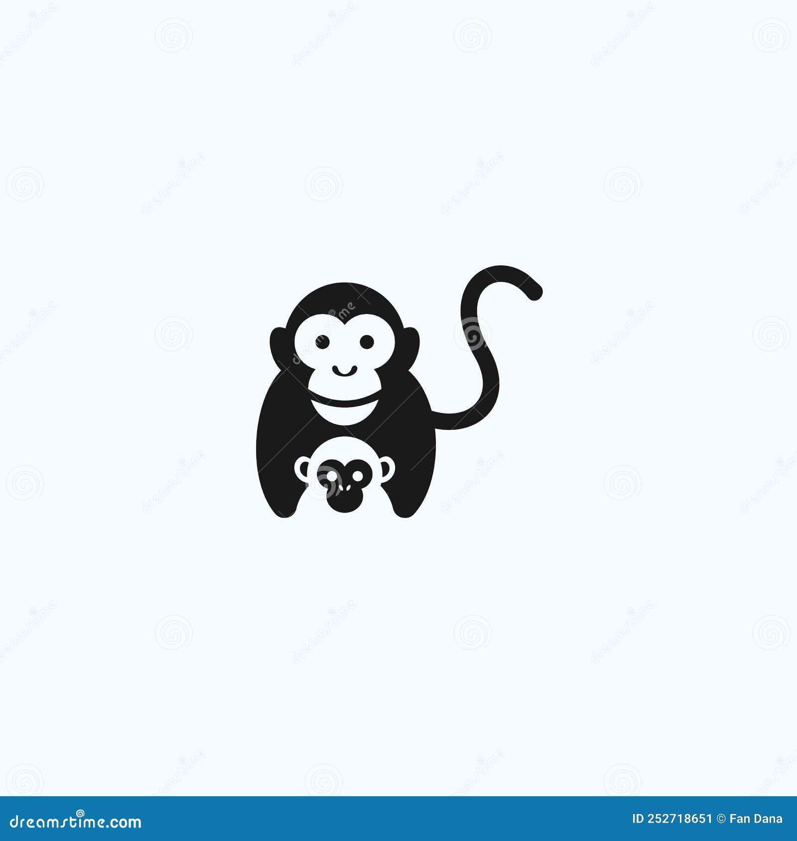 A Family Of Chimpanzees Grooming Each Other In A Lush Jungle, Concept ...