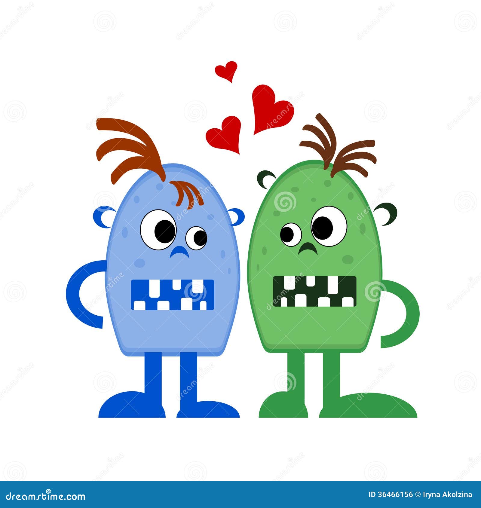 Monsters In Love Royalty-Free Stock Image | CartoonDealer.com #22875322