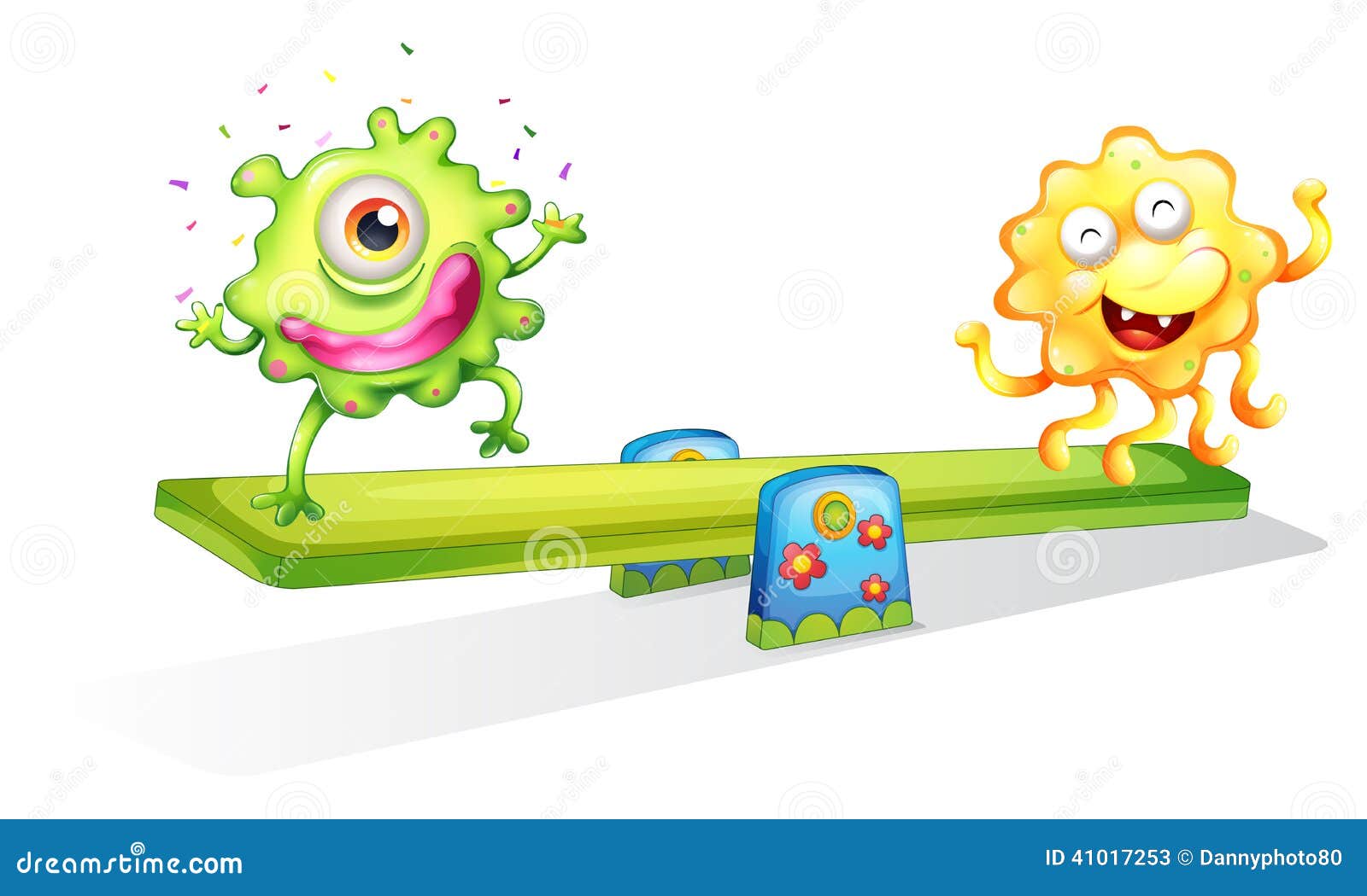 Two monsters playing stock vector. Illustration of clipart - 41017253